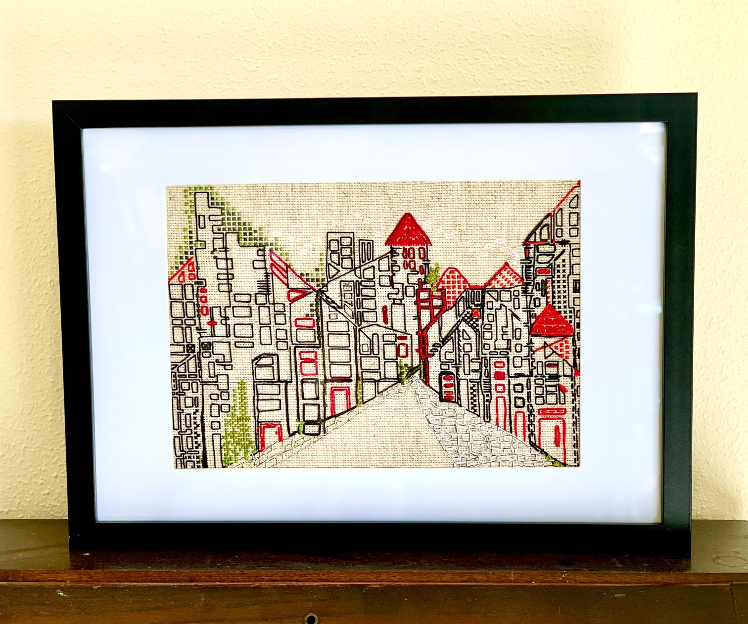 Stitching on fabric – a new technique – Eclectic Yarn fibre artwork